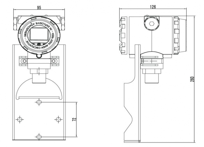 Local Display Electronic Pressure Transmitter for Level Measurement